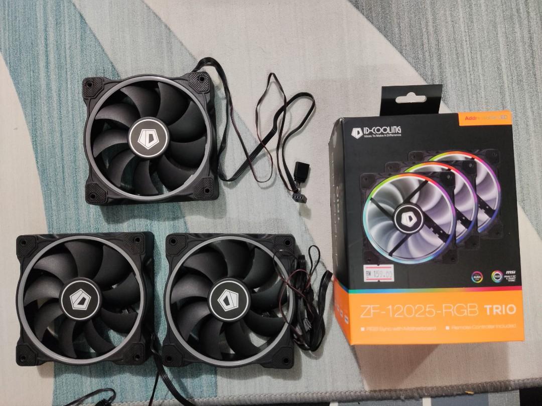 ID-COOLING ZF-12025-RGB-TRIO pc fan, Computers & Tech, Parts ...