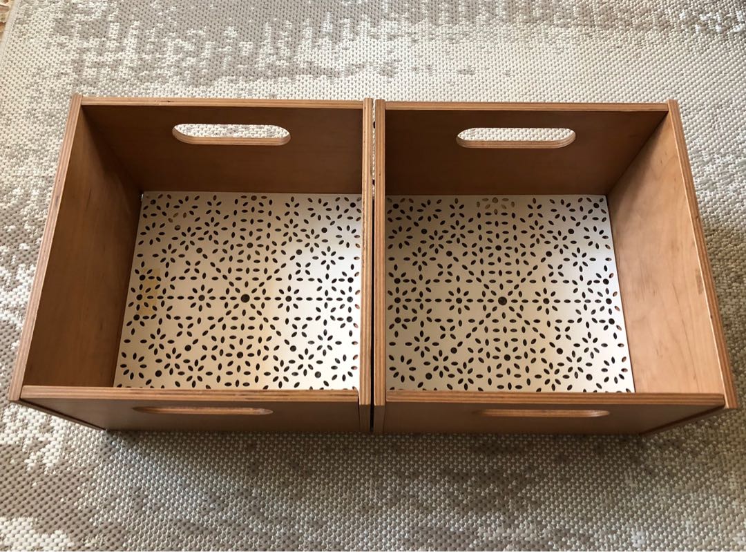 Ikea Wooden Storage Boxes, Furniture & Home Living, Home Improvement ...