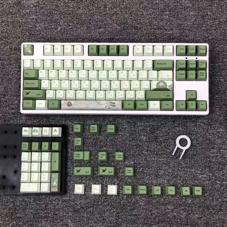 Macha Green PBT Keycaps English / Japanese razer key caps custom ...