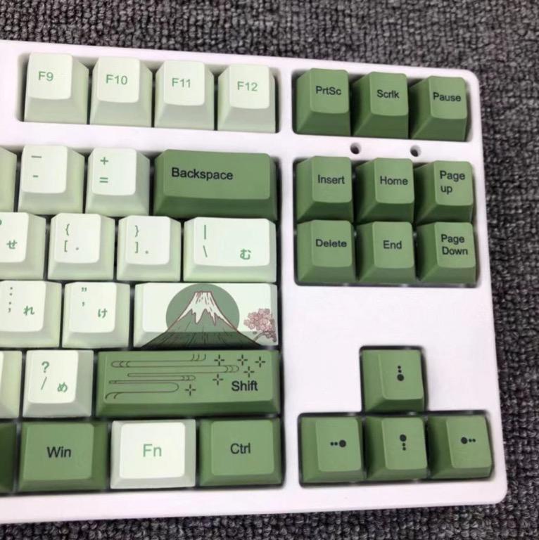 Macha Green PBT Keycaps English / Japanese razer key caps custom ...
