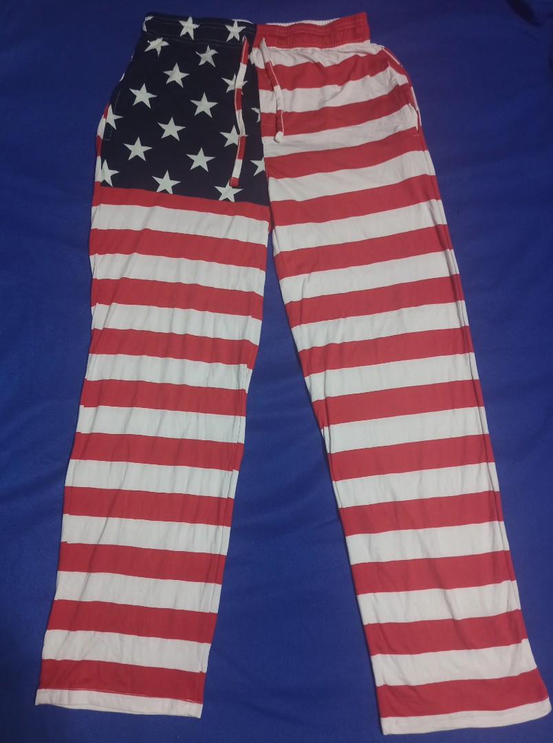 Mad Engine USA Flag Lounge Pants (SIZE 28-40), Men's Fashion ...