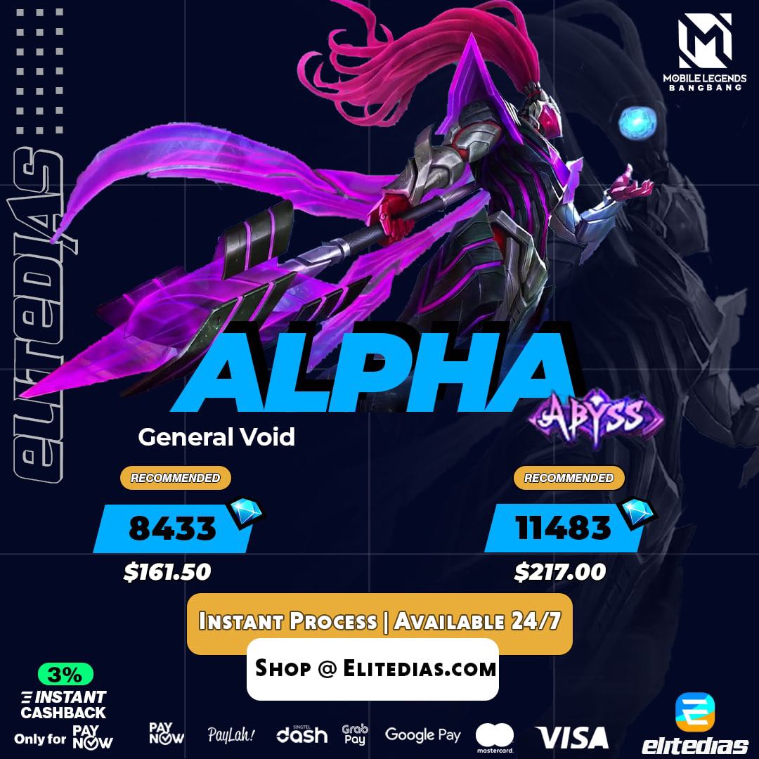 !!Mobile Legends Alpha Supervillain Skin General Void!! Mobile legends ...