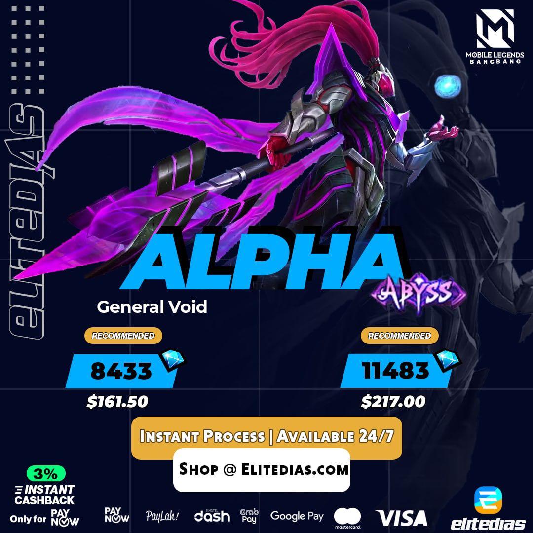 !!Mobile Legends Alpha Supervillain Skin General Void!! Mobile legends ...