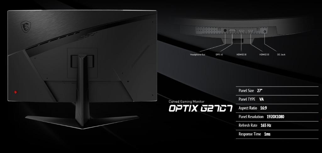MSI Optix G27C7 Gaming Monitor Best in Class with Gaming Mode and ...