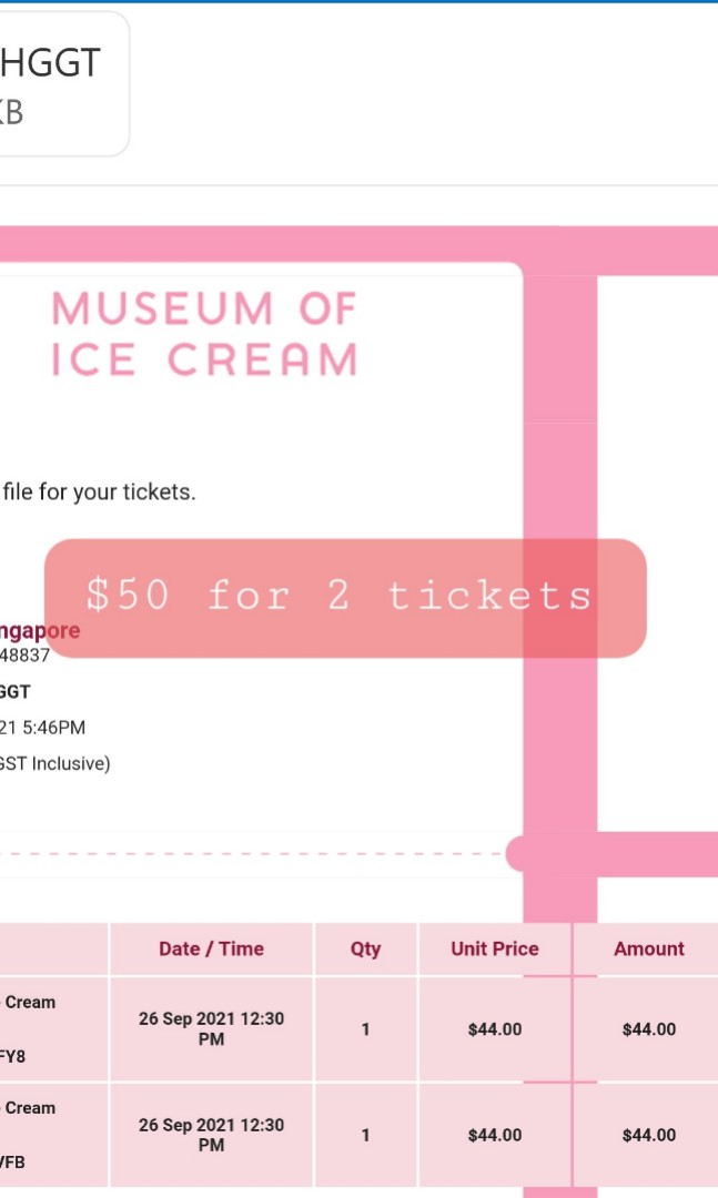 Museum of Ice Cream tickets, Tickets & Vouchers, Event Tickets on Carousell