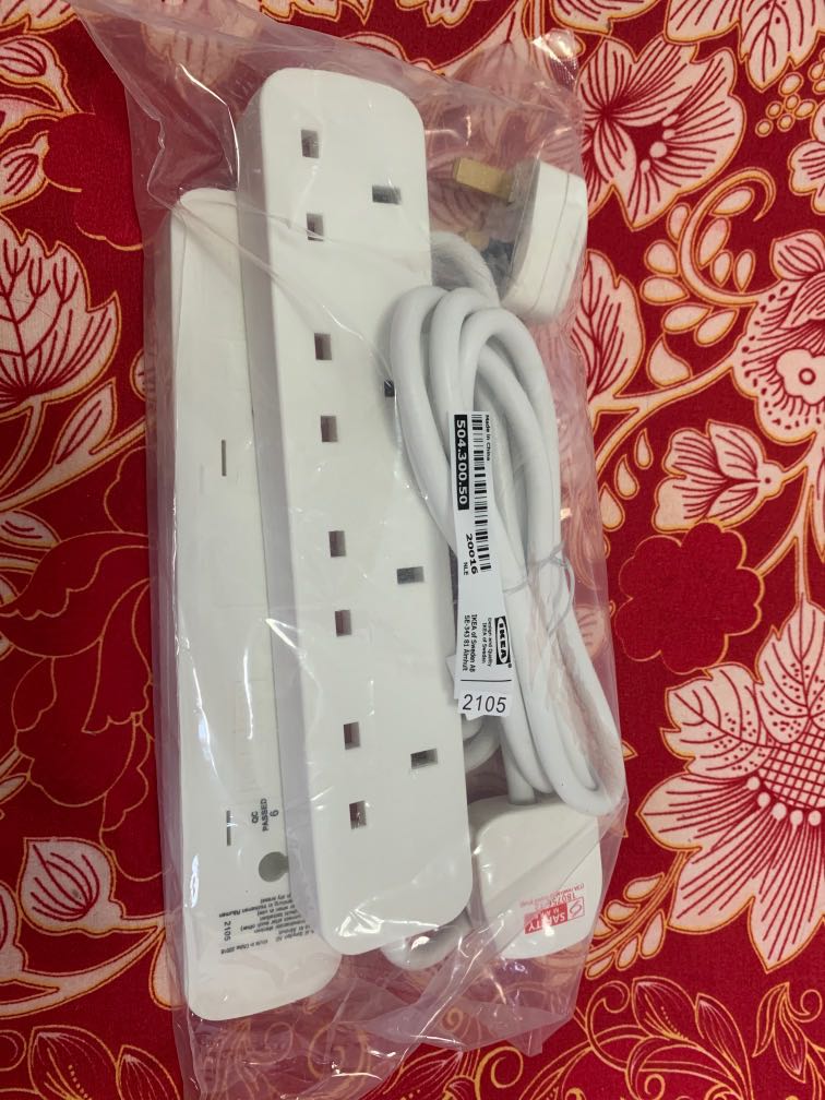 New Ikea Power extension, TV & Home Appliances, Electrical, Adaptors ...