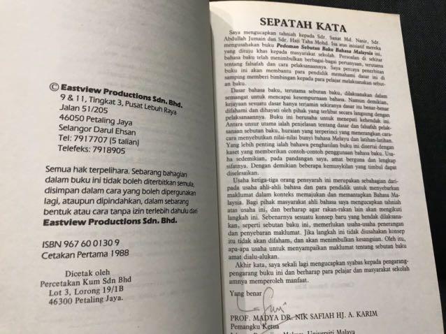 Pedoman Sebutan Baku Bahasa Malaysia, Hobbies & Toys, Books & Magazines ...