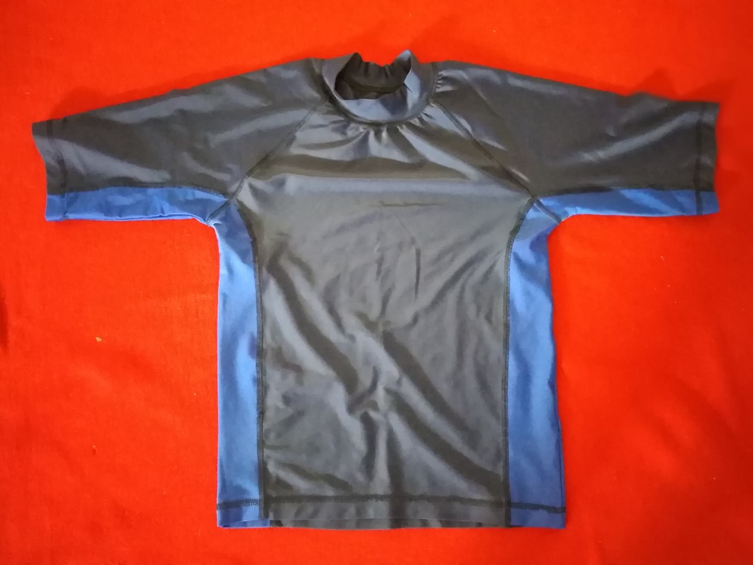 Rash Guard Blue & Gray 23" x 15.7", Men's Fashion, Activewear on Carousell