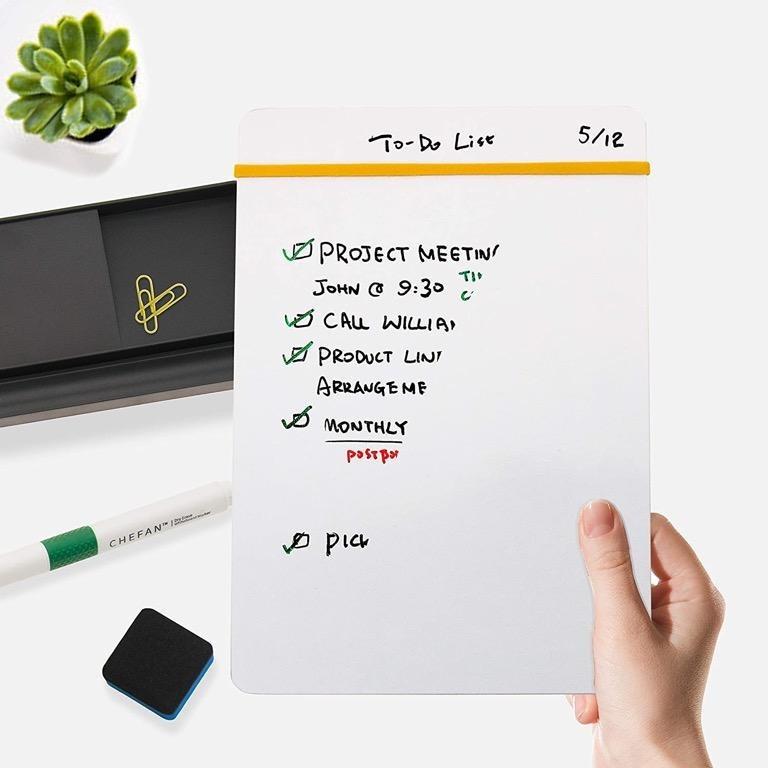 Small White Board, Message Board with Stand, Mini Easel Desk Whiteboard ...