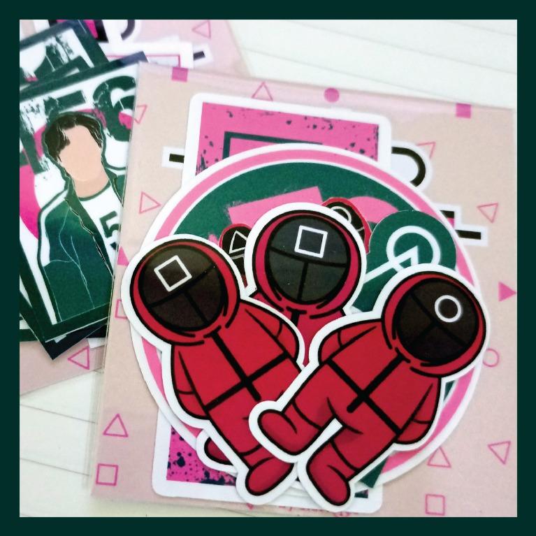 SQUID GAME STICKER SHEET & PACK, Hobbies & Toys, Collectibles ...