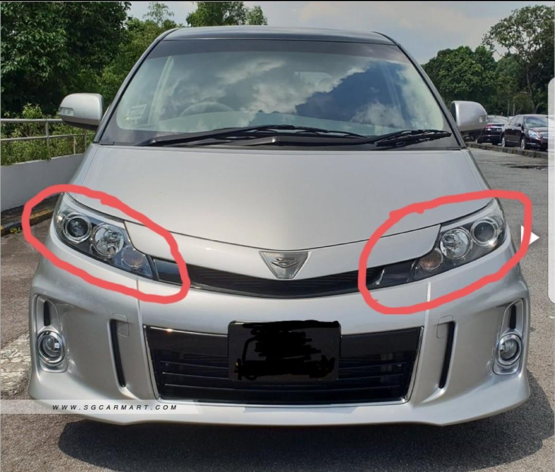 Toyota Estima/Previa ACR50 Facelift Headlights Black Base, Car ...