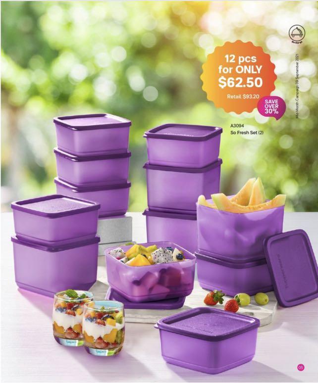 Tupperware So Fresh Set (6), Furniture & Home Living, Kitchenware ...