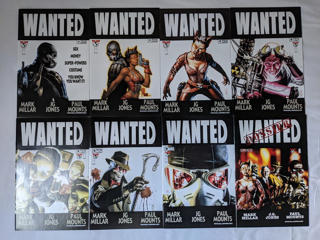 Wanted 1-6 Complete + variants Mark Millar JG Jones, Hobbies & Toys ...