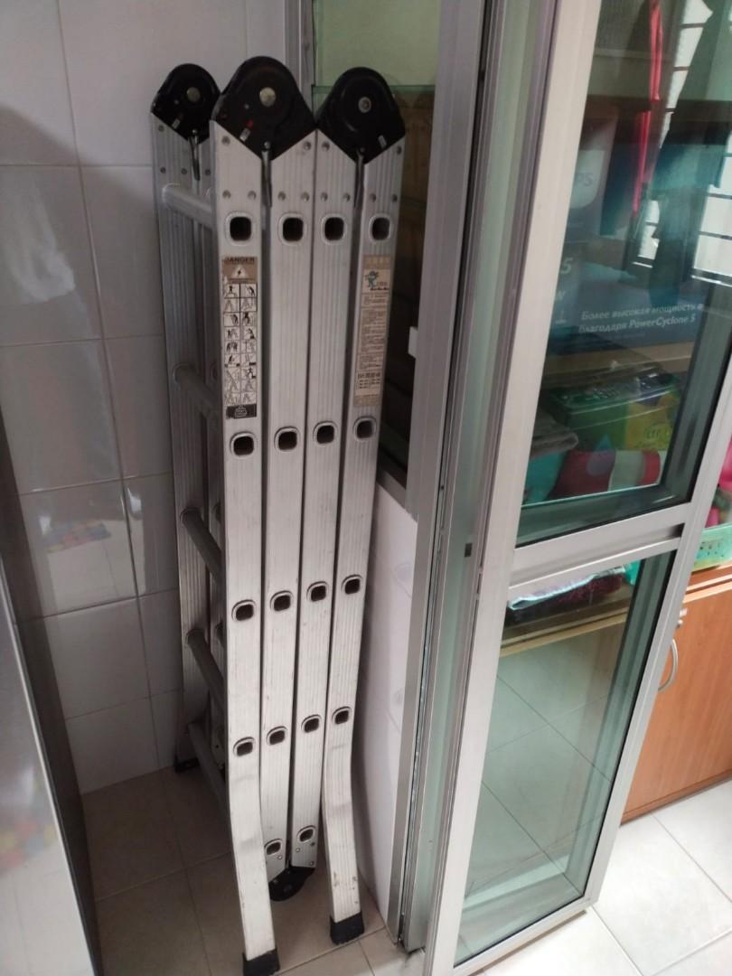 4m Foldable Ladder, Furniture & Home Living, Home Improvement ...