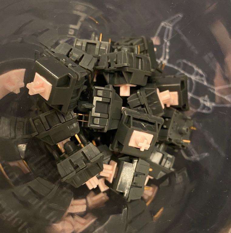 Alpaca switches Lubed and Filmed Mechanical Keyboard JWK Linear x30, 電腦 ...