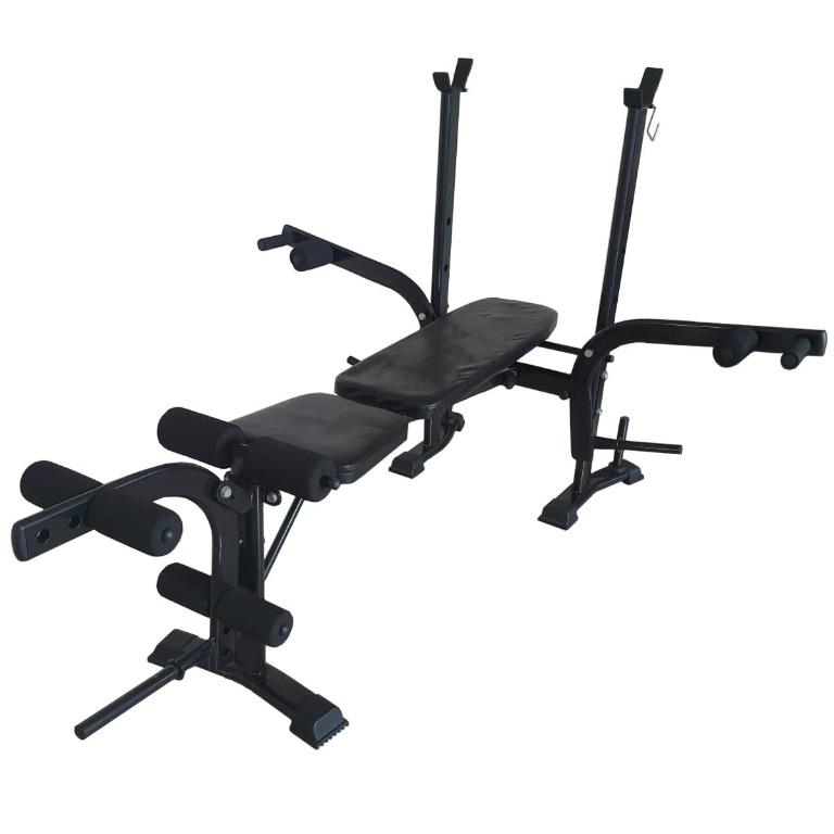 Bench Rack with Leg Curl Preacher Curl and Pec-Fly (Foldable), Sports ...
