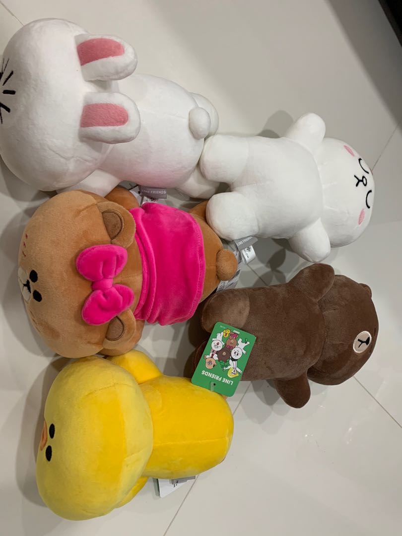 Brand new authentic Line plushies (brown cony choco sally), Hobbies ...