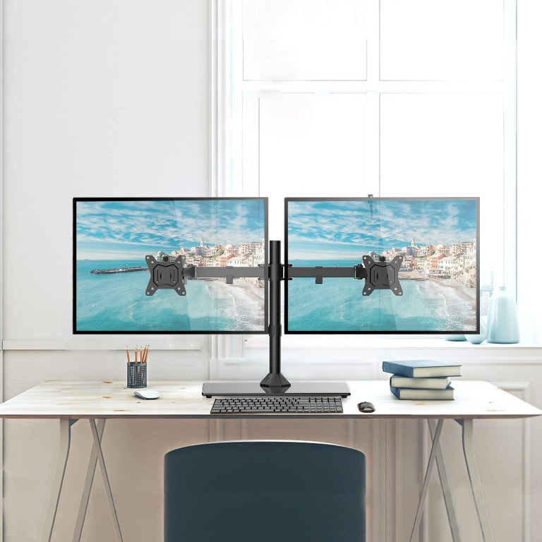 ErGear Dual Monitor Stand for 13"- 32" Screen Freestanding Base Dual ...