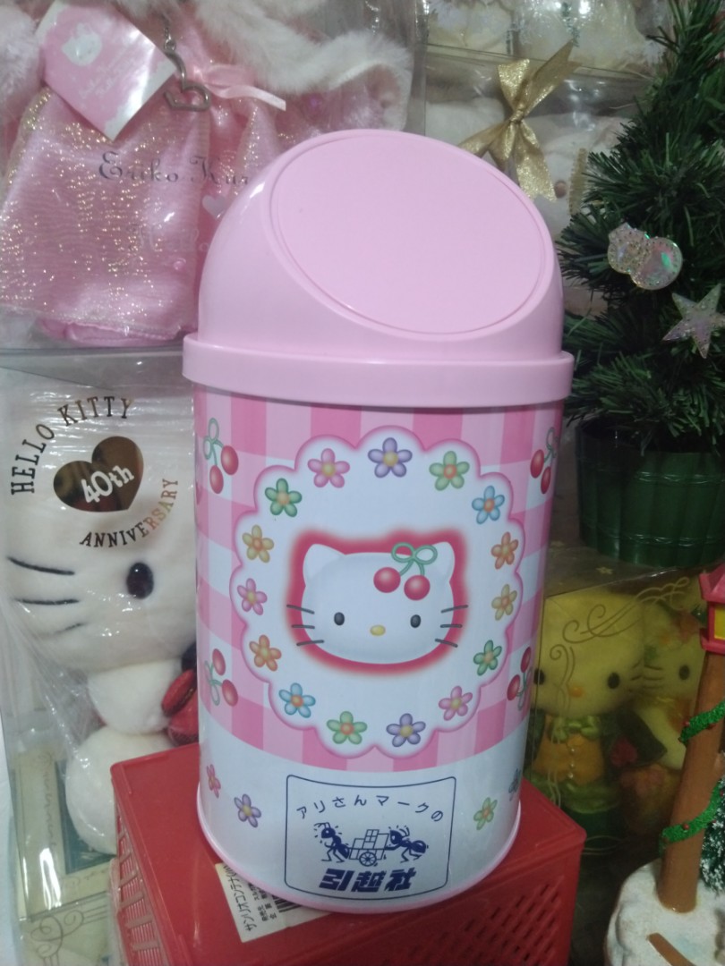 Hello kitty trashbin, Furniture & Home Living, Cleaning & Homecare ...