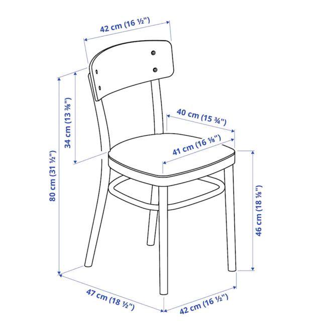 Ikea Idolf Black Chair, Furniture & Home Living, Furniture, Chairs on ...
