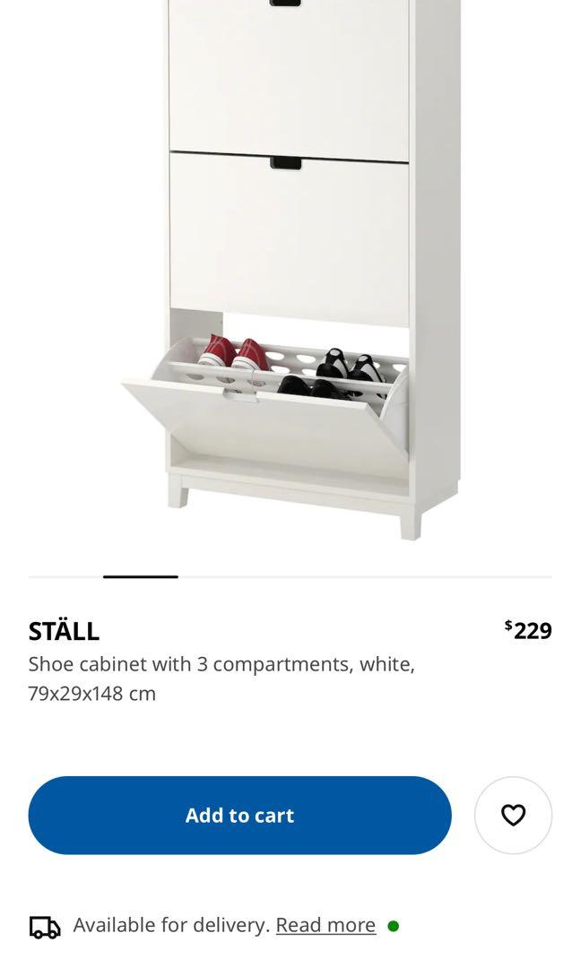 IKEA STALL Shoe Cabinet, Furniture & Home Living, Furniture, Shelves, Cabinets & Racks on Carousell