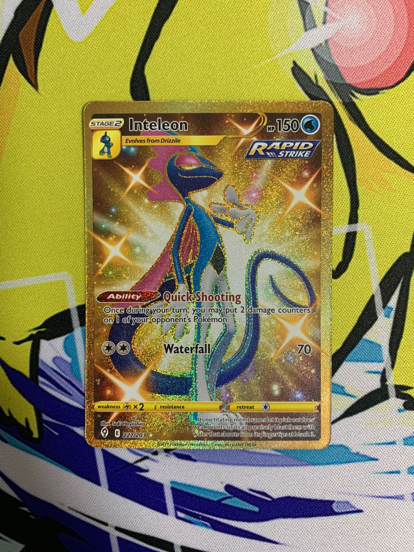 Inteleon Gold Card SR 227/203 Evolving Skies, Hobbies & Toys ...