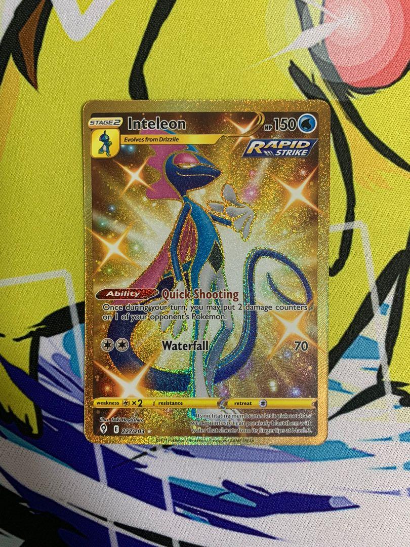 Inteleon Gold Card SR 227/203 Evolving Skies, Hobbies & Toys ...