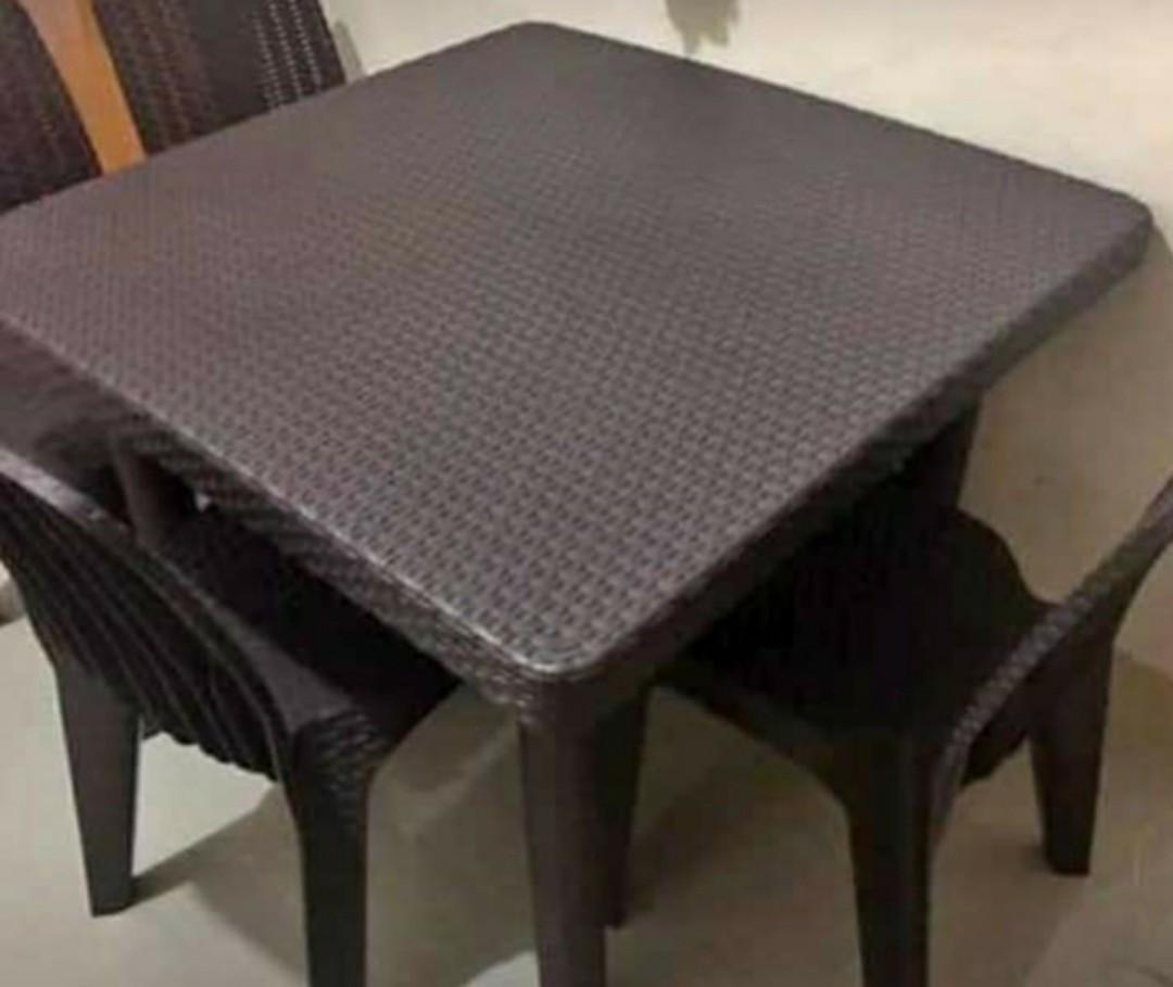 JOLLY RATTAN DINING SET FOR 4/Table and chairs/4-Seater Dining Set ...