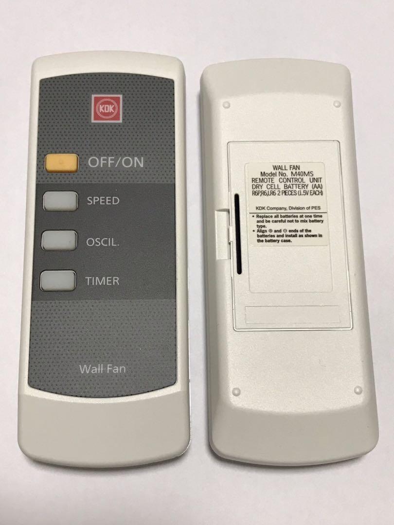 KDK Wall Fan Remote Control Original, TV & Home Appliances, Air ...