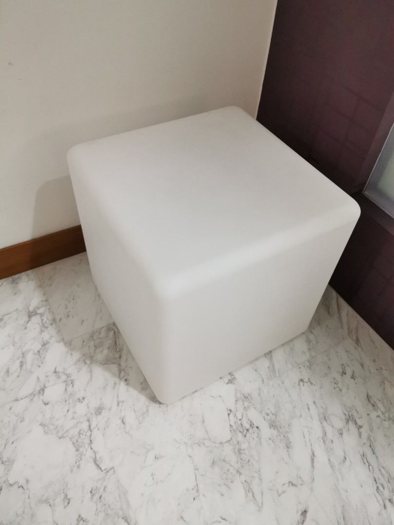 LED Cube Stool, Furniture & Home Living, Furniture, Chairs on Carousell