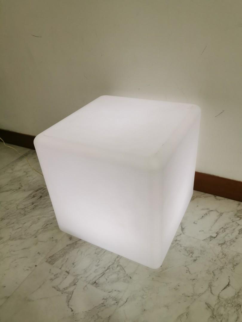 LED Cube Stool, Furniture & Home Living, Furniture, Chairs on Carousell