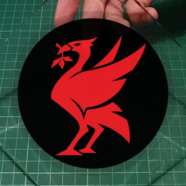 Liverbird of LFC Liverpool Football Club . Souvenir Static Cling Car ...