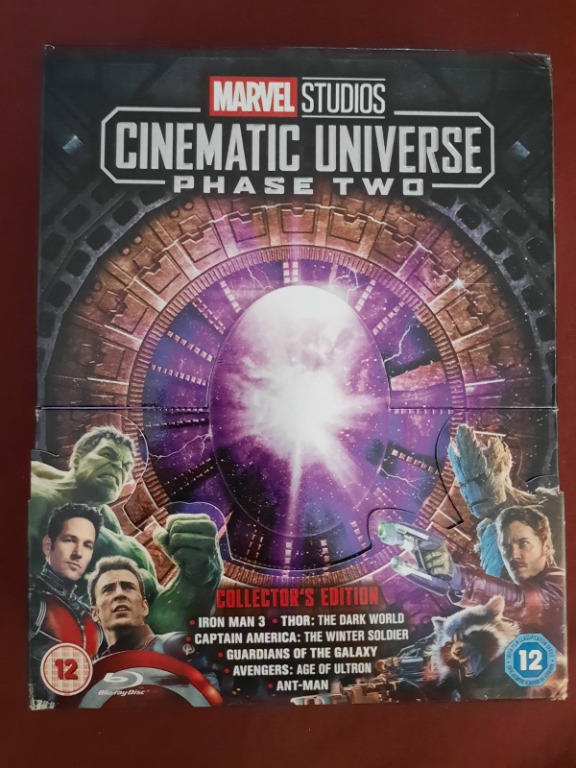 Marvel Cinematic Universe phase two Blu Ray Set, Hobbies & Toys, Music ...