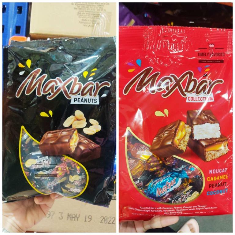 Maxbar Collection Assorted bars 430g/Maxbar Peanuts Chocolate Bar 430G ...