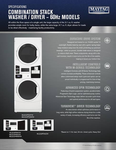 MAYTAG STACKABLE WASHER AND DRYER, TV & Home Appliances, Washing ...