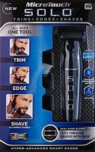 MICRO TOUCH SOLO RECHARGEABLE SHAVER/TRIMMER/EDGER, Beauty & Personal ...