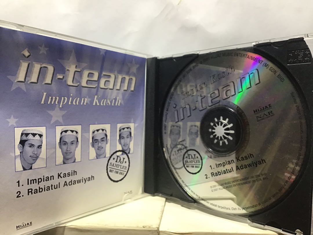 ORIGINAL 2001 PRESS In-Team Impian Kasih OOP PROMO CD SINGLE Anubis ...