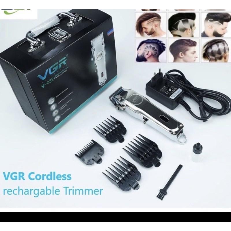 ORIGINAL VGR V-032 Steel Cordless Clipper Professional Hair Trimmer Rechargeable Hair Clipper ...