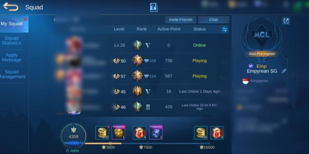 Verified Squad MLBB ( Singapore Flag ), Video Gaming, Gaming ...