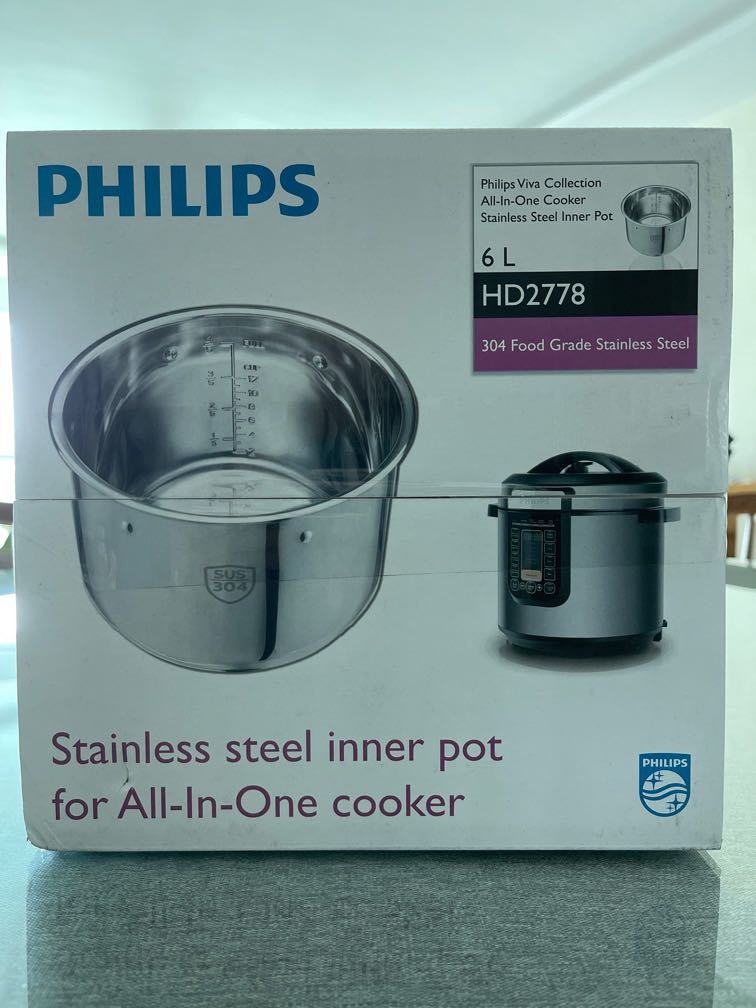 Philips 6L Stainless steel inner pot for all-in-one cooker (HD2778), TV ...