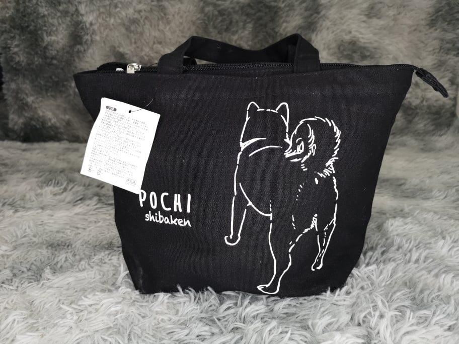 Pochi Shibaken Black Tote Bag, Women's Fashion, Bags & Wallets, Tote ...