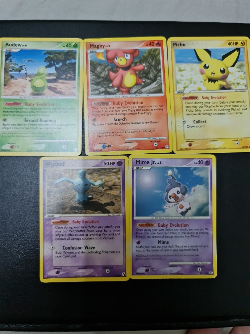 Pokemon baby evolution set, Hobbies & Toys, Toys & Games on Carousell