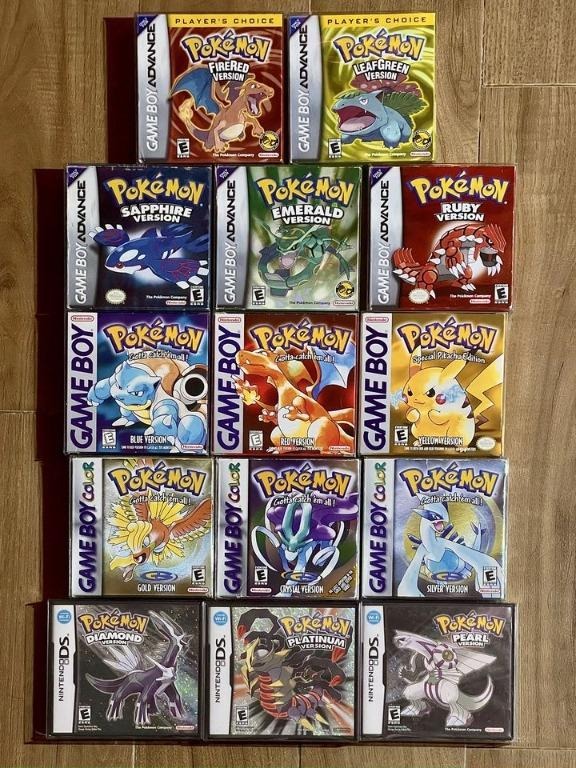 Pokemon Games Gen 1-4 Set, Video Gaming, Video Games, Nintendo on Carousell