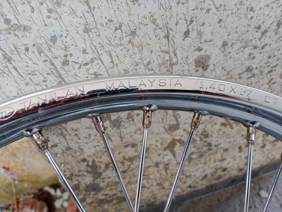 Rim TAN LAN suzuki Rg Rgv depan, Auto Accessories on Carousell