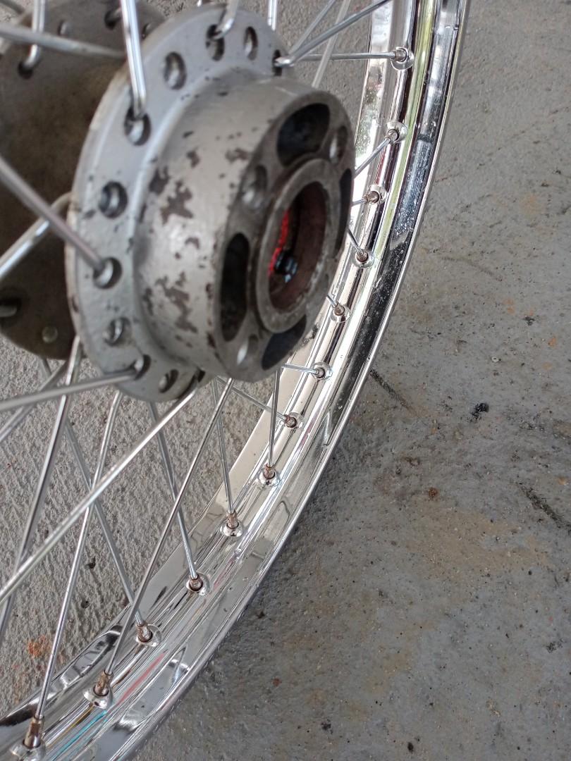 Rim TAN LAN suzuki Rg Rgv depan, Auto Accessories on Carousell