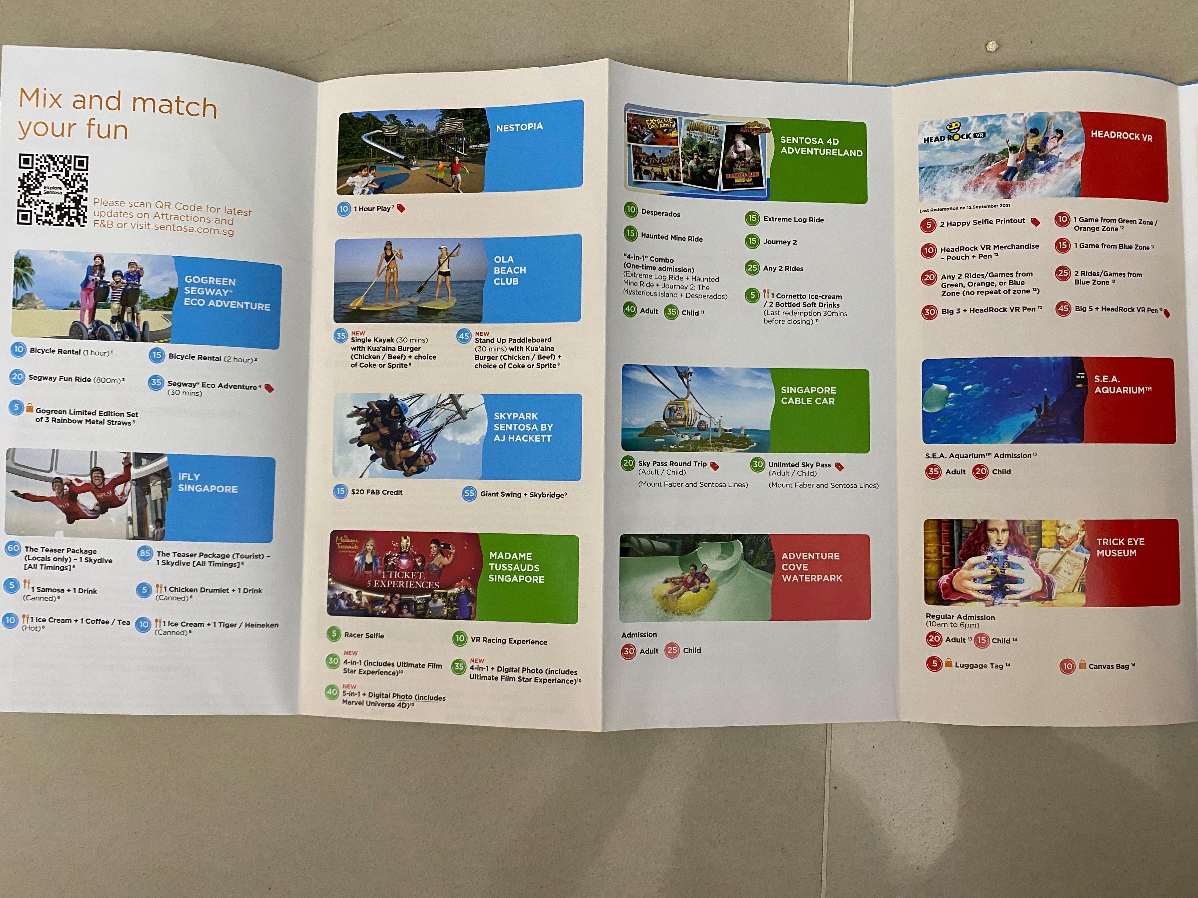 Sentosa Fun Pass 130 tokens to multiple attractions , Tickets ...