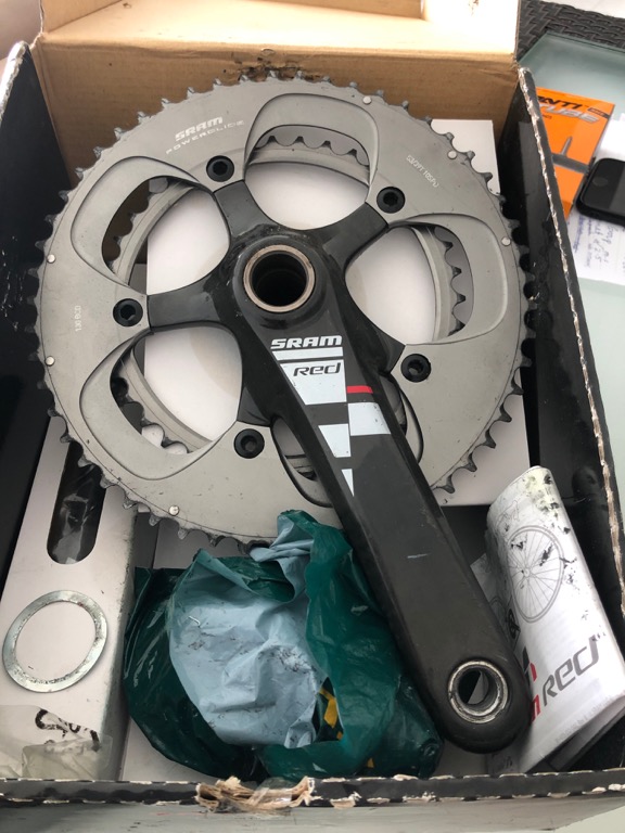 SRAM RED ROAD CRANKSET 10-SPEED 53/39T + cassette + chain, Sports ...