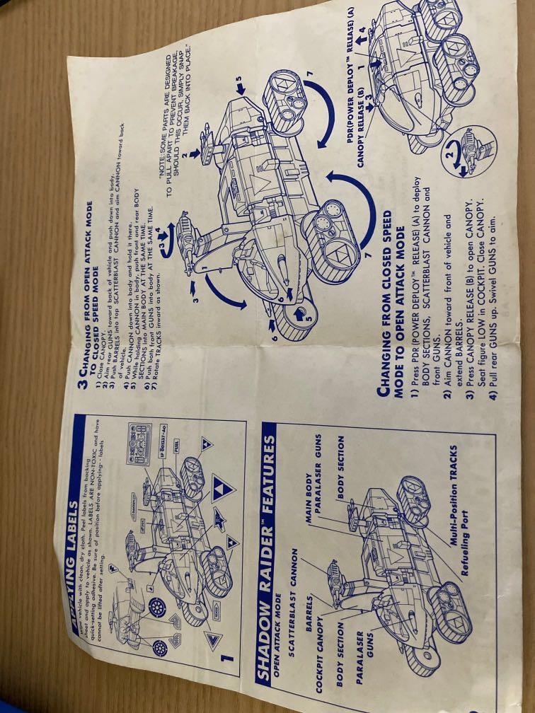 Starcom shadow force instruction guide, Hobbies & Toys, Toys & Games on ...