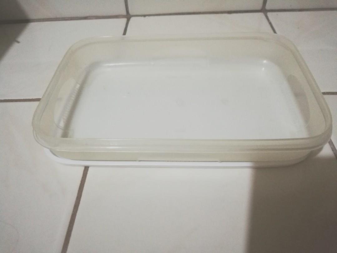 Tupperware flat rectangular container, Furniture & Home Living ...
