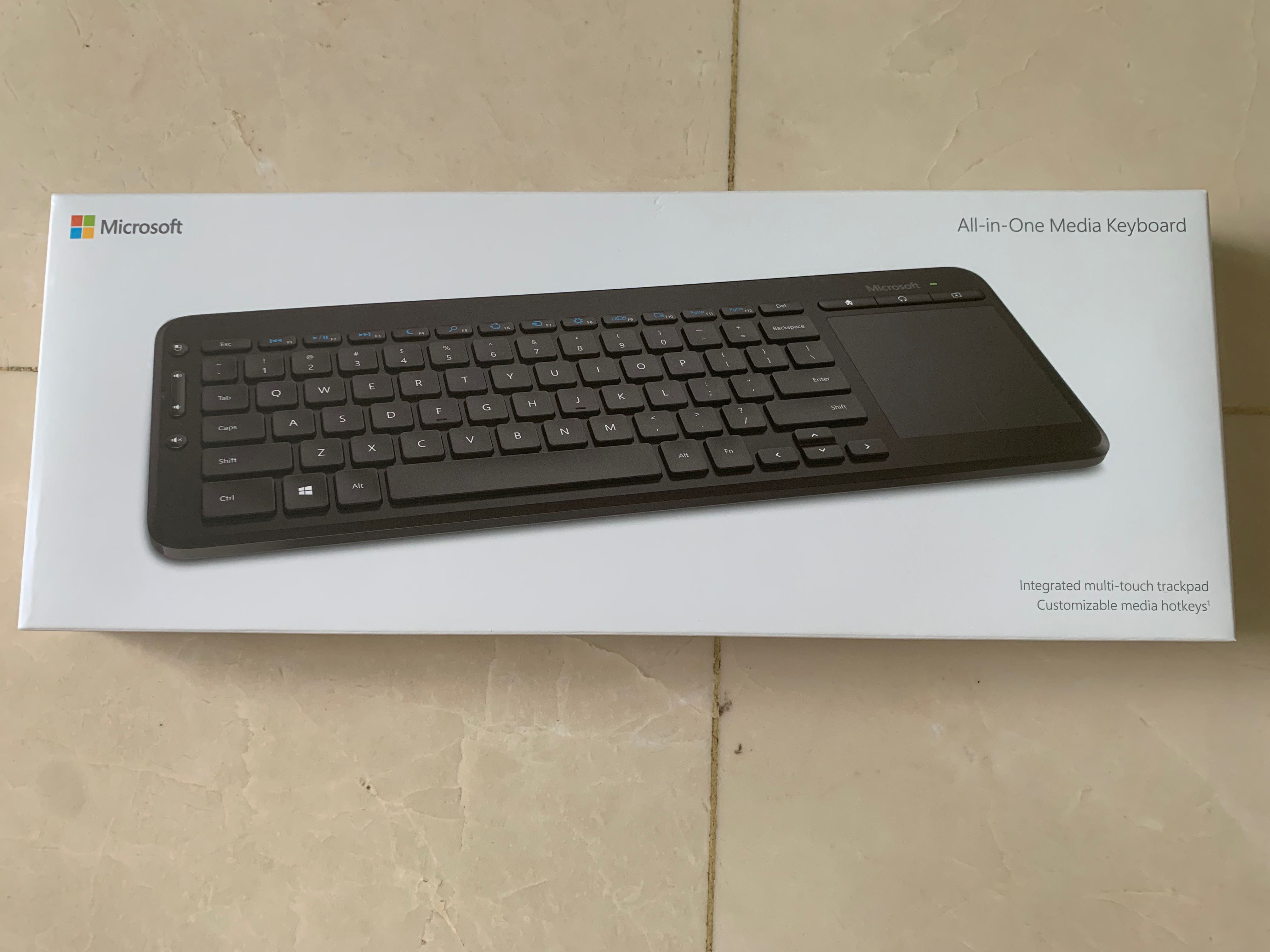 Wireless keyboard Microsoft All in one media keyboard, Computers & Tech ...